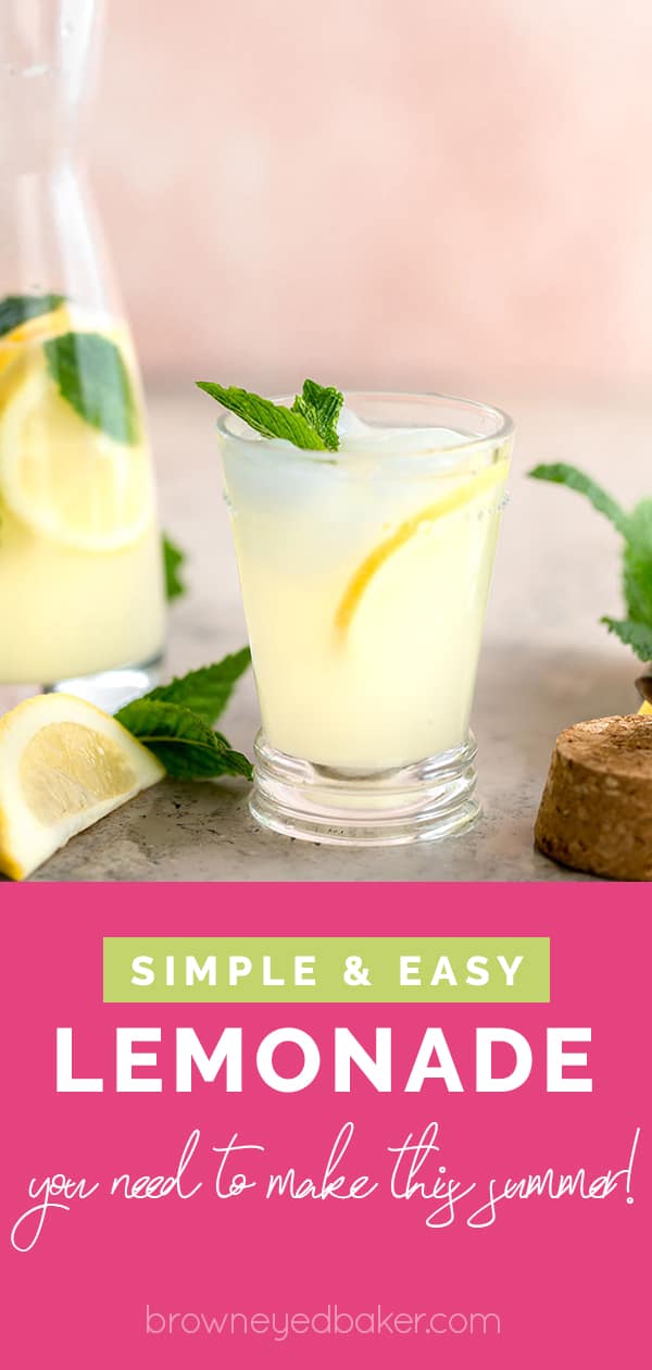Easy Homemade Lemonade Recipe - Brown Eyed Baker