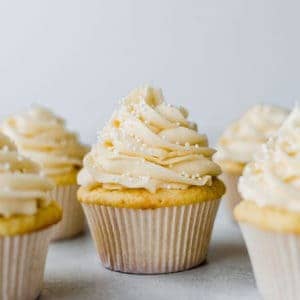 Vanilla Cupcakes with Vanilla Frosting | Brown Eyed Baker