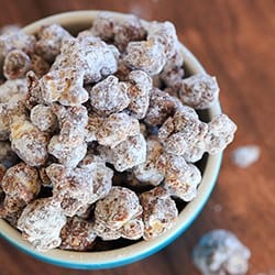 Poppy Chow [Chocolate & Peanut Butter-Covered Popcorn] - Brown Eyed Baker