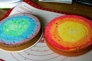 How to Make a Rainbow Cake - Brown Eyed Baker