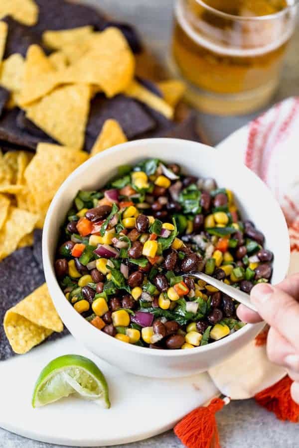 Black Bean Salsa - Brown Eyed Baker