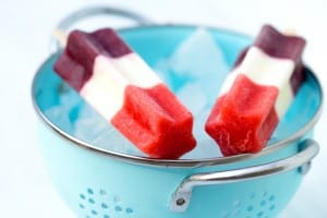 Red, White and Blue Firecracker Popsicles - Brown Eyed Baker