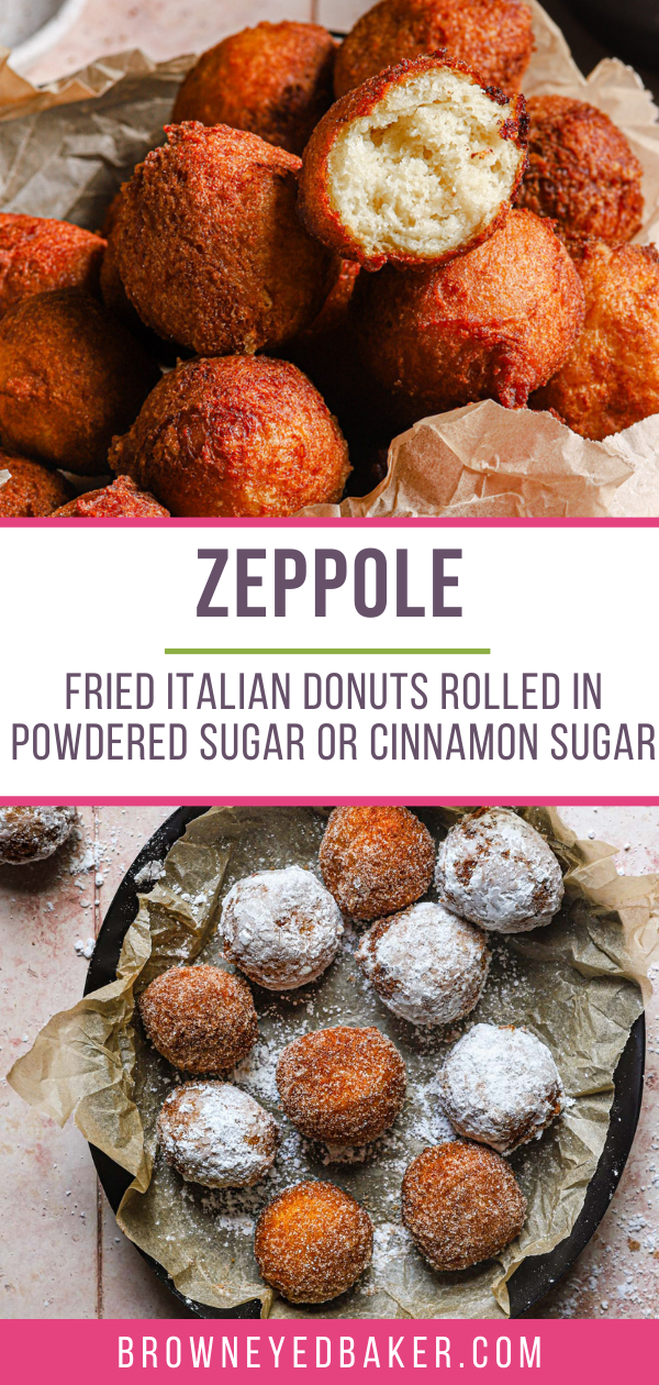 Zeppole (Italian Doughnuts) - Brown Eyed Baker - Savoureuxrecettes