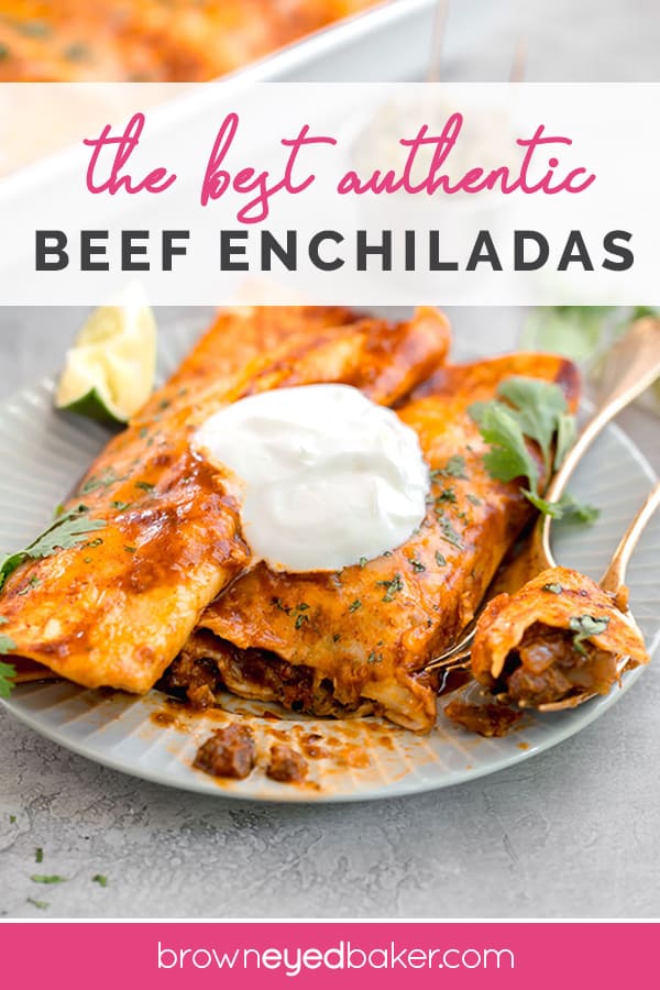 Shredded Beef Enchiladas - Brown Eyed Baker