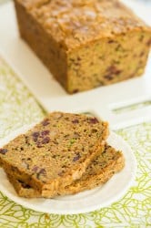 Spiced Zucchini Bread with Walnuts and Dried Cranberries - Brown Eyed Baker