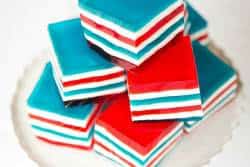 Red, White & Blue Layered Finger Jello - Brown Eyed Baker