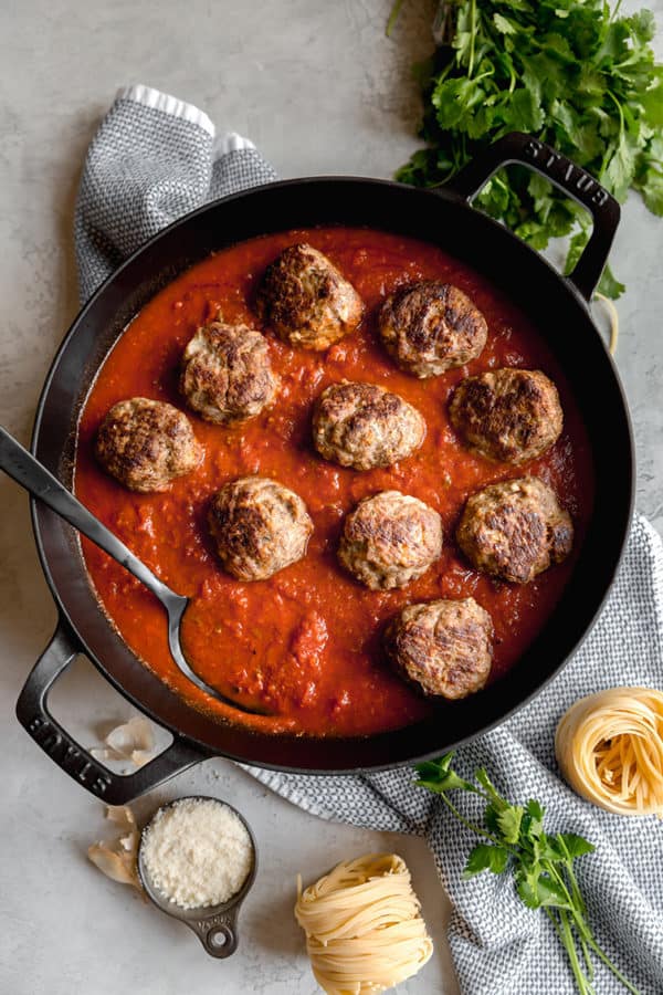 The BEST Italian Meatballs - Brown Eyed Baker