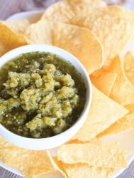 Salsa Verde with Hatch Chiles - Brown Eyed Baker