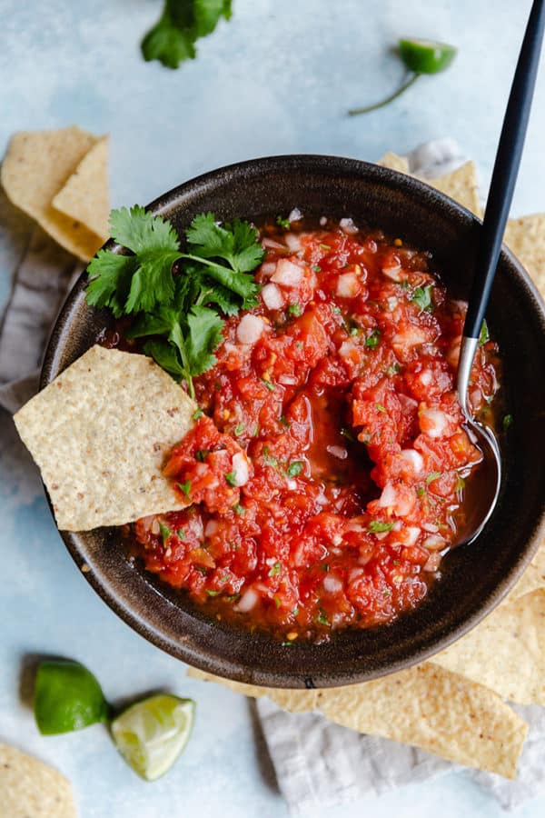 Easy Homemade Salsa - Brown Eyed Baker