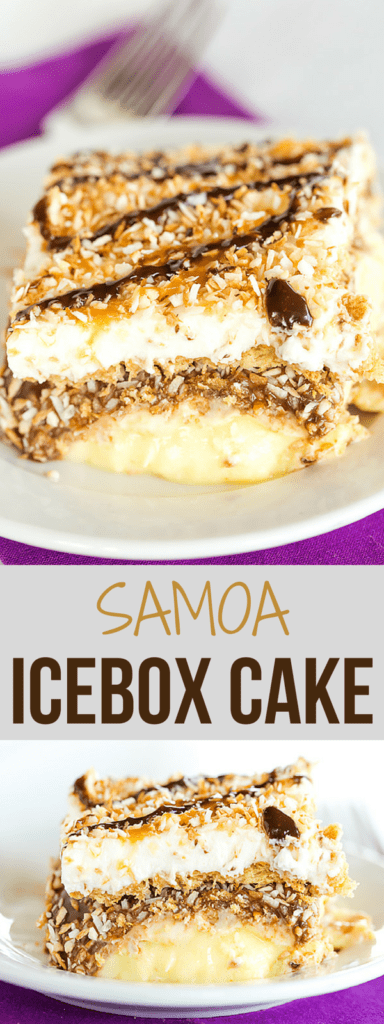 Samoa Icebox Cake - Brown Eyed Baker