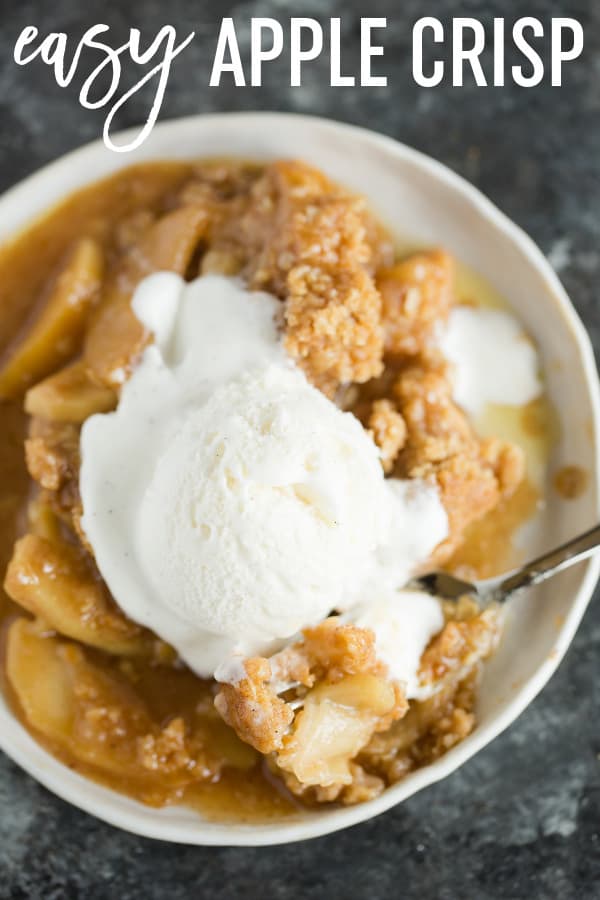 Easy Apple Crisp - Brown Eyed Baker