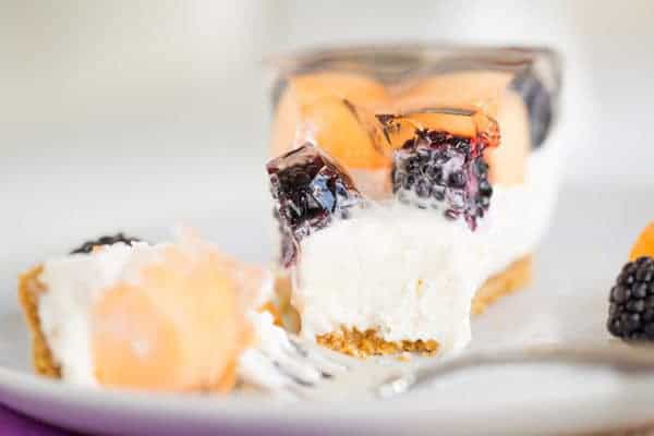 No Bake Rosé Cheesecake - Brown Eyed Baker