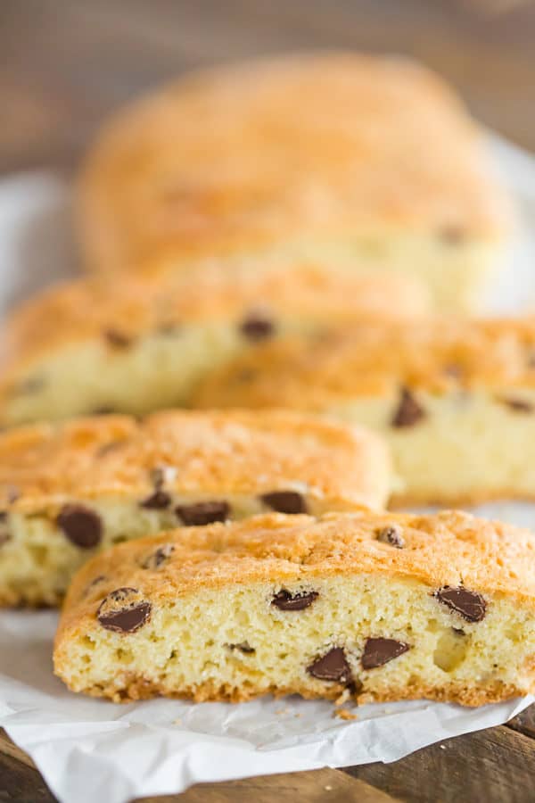 Lemon-Chocolate Chip Soft Biscotti - Brown Eyed Baker