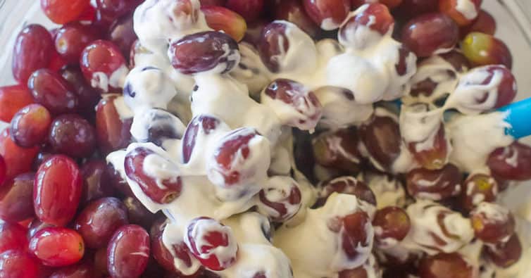 Easy Grape Salad Recipe | Brown Eyed Baker