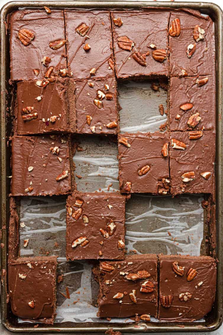 Aunt Dorothy's Texas Sheet Cake Recipe - Brown Eyed Baker