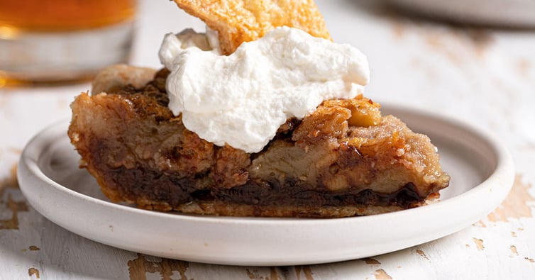 Kentucky Derby Chocolate Bourbon Walnut Pie - Brown Eyed Baker