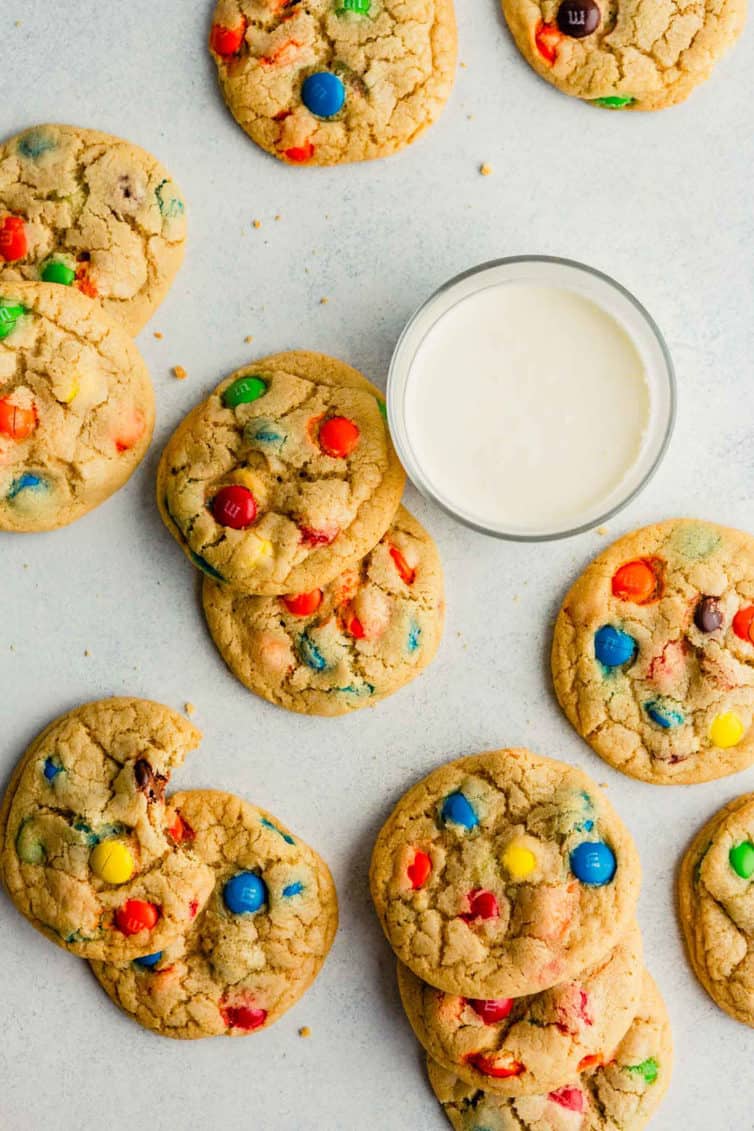 Super Soft and Chewy M&M Cookies | Brown Eyed Baker