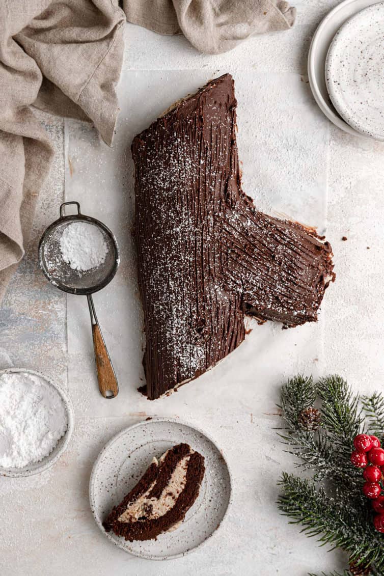 Bûche de Noël (Yule Log) Recipe - Brown Eyed Baker