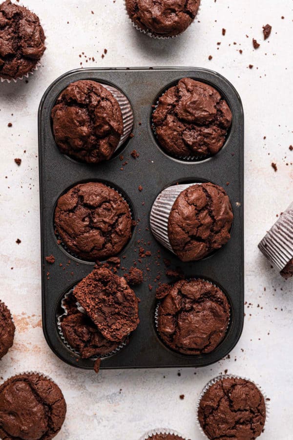 Triple Chocolate Muffins - Brown Eyed Baker
