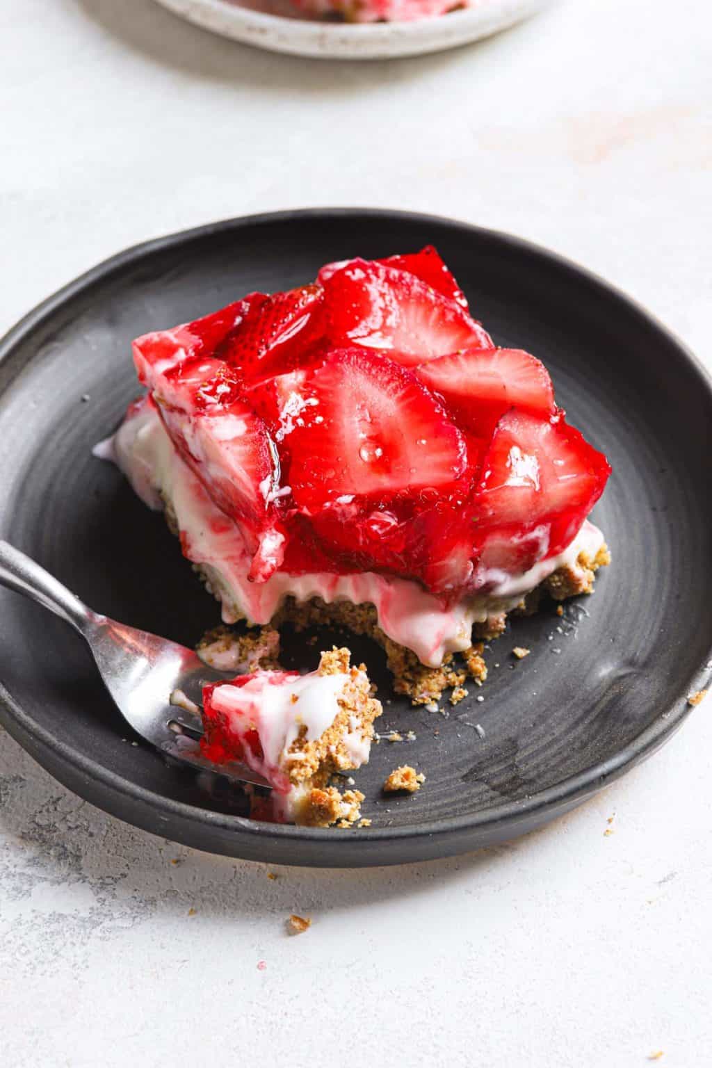Strawberry Pretzel Salad - Brown Eyed Baker