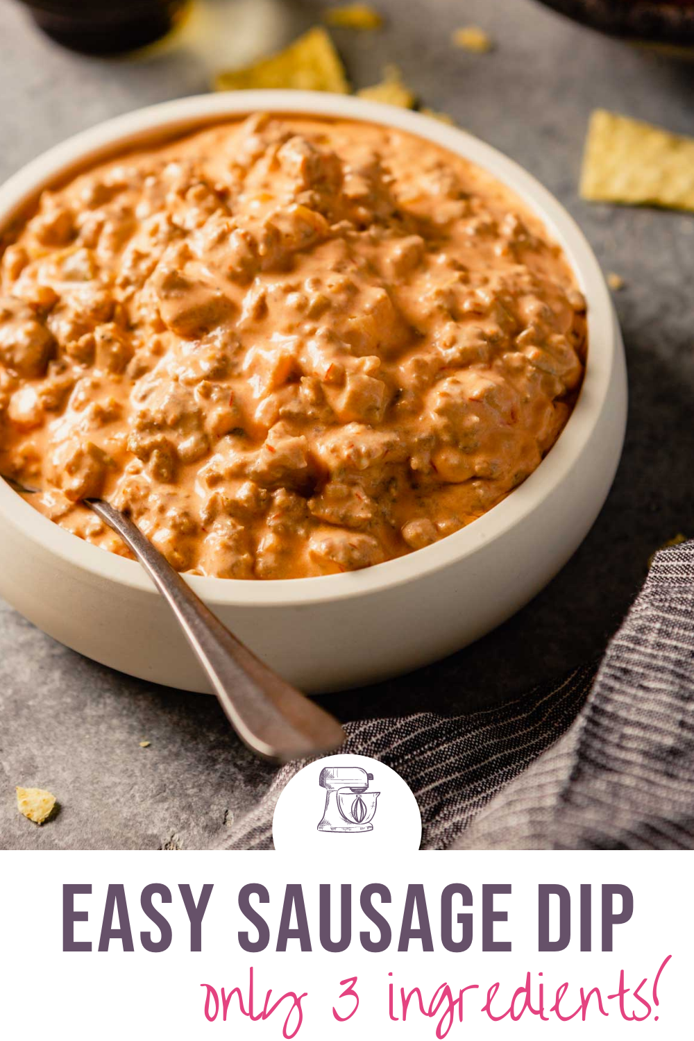 Sausage Dip Recipe (Only 3 Ingredients!) - Brown Eyed Baker