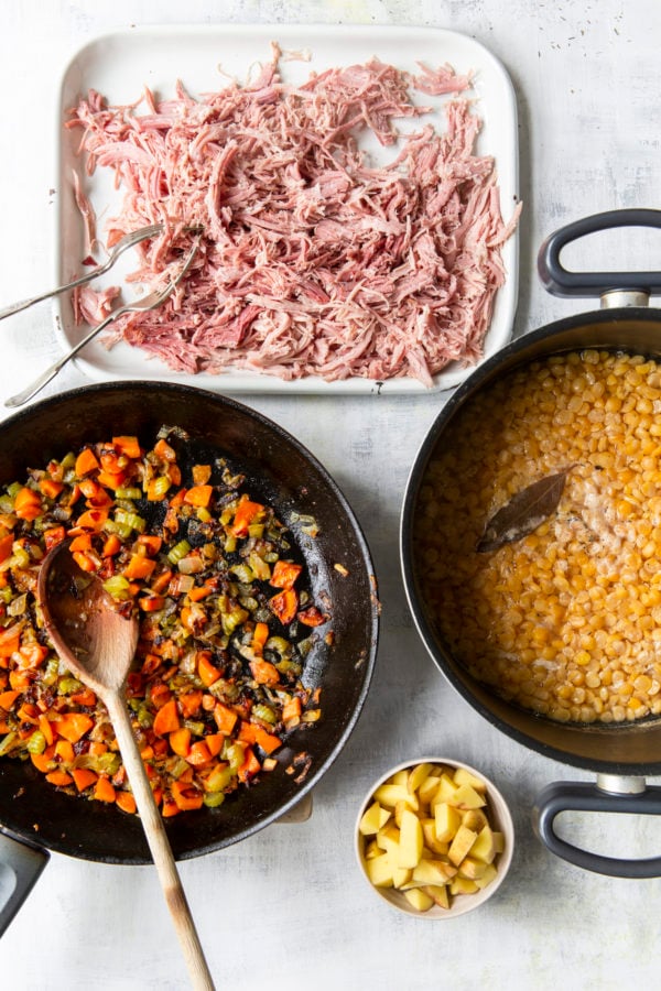 Hearty Ham and Split Pea Soup Recipe | Brown Eyed Baker