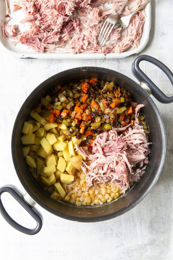 Hearty Ham and Split Pea Soup Recipe | Brown Eyed Baker