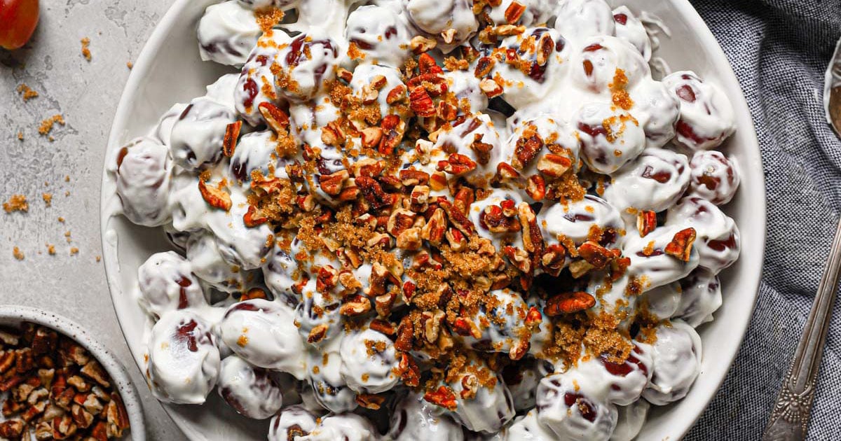Easy Grape Salad Recipe - Brown Eyed Baker