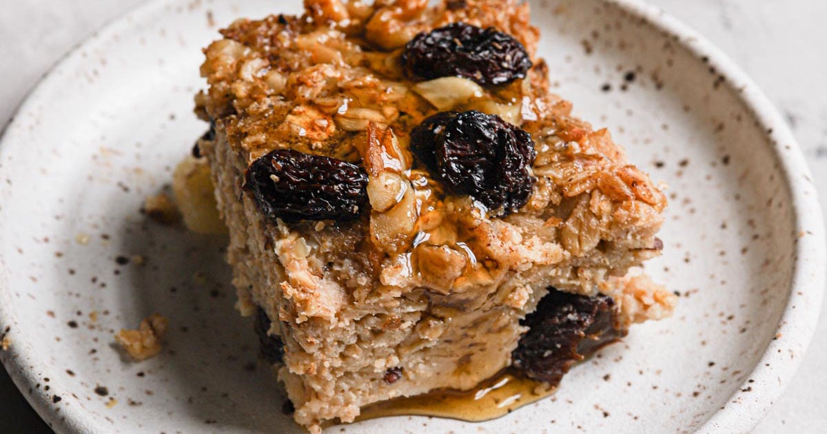 Baked Oatmeal with Apples, Raisins & Walnuts - Brown Eyed Baker