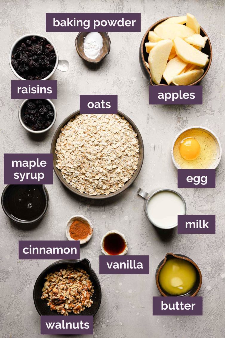 Healthy Baked Oatmeal with Apples - Brown Eyed Baker