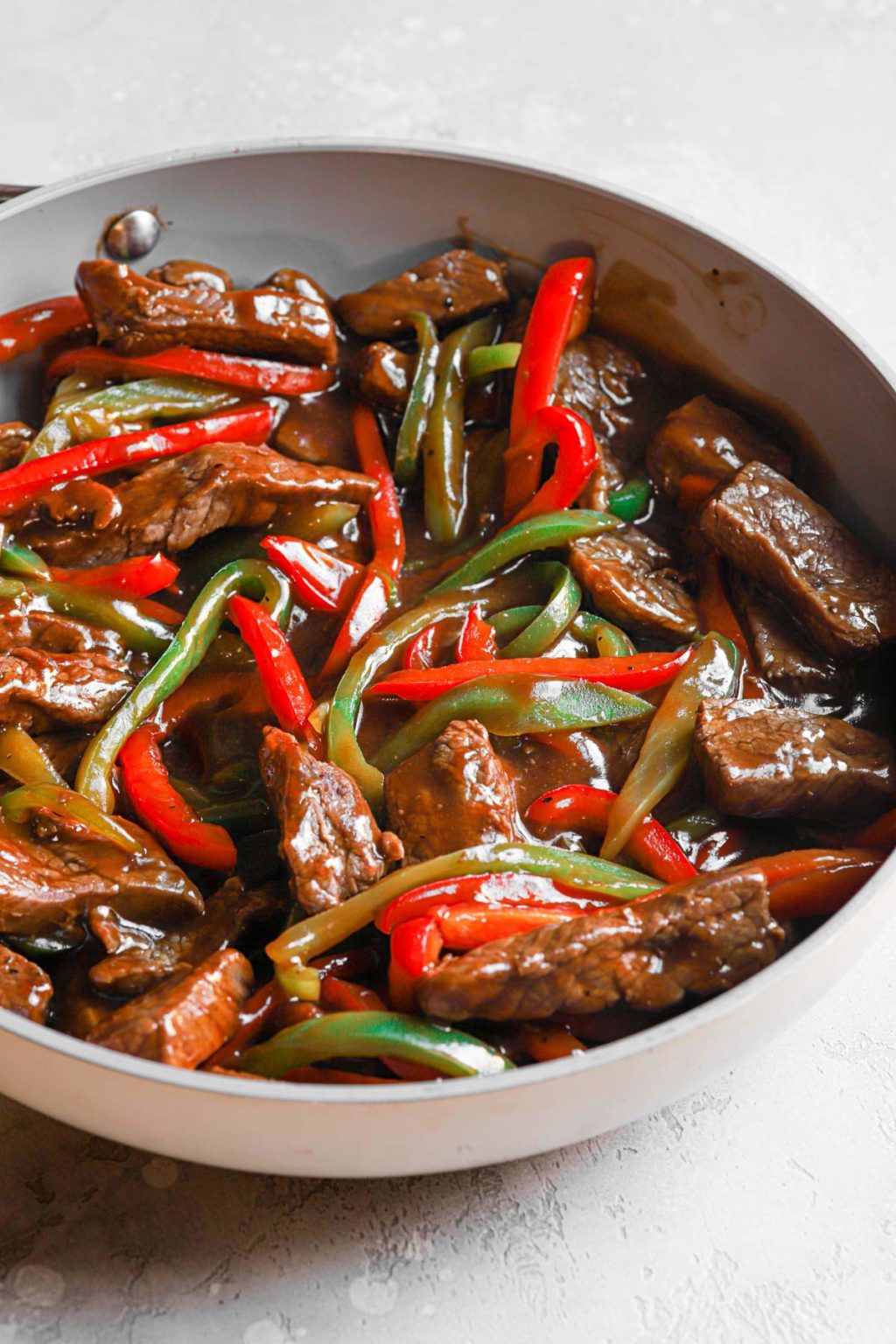 Easy Pepper Steak Stir Fry - Brown Eyed Baker