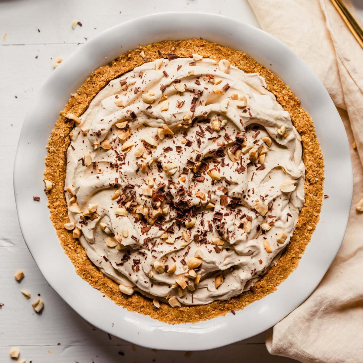 Easy Banoffee Pie with Coffee Whipped Cream - Brown Eyed Baker