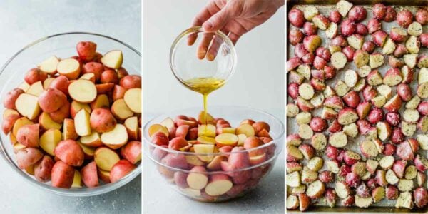 Roasted Red Potatoes with Garlic and Herbs - Brown Eyed Baker