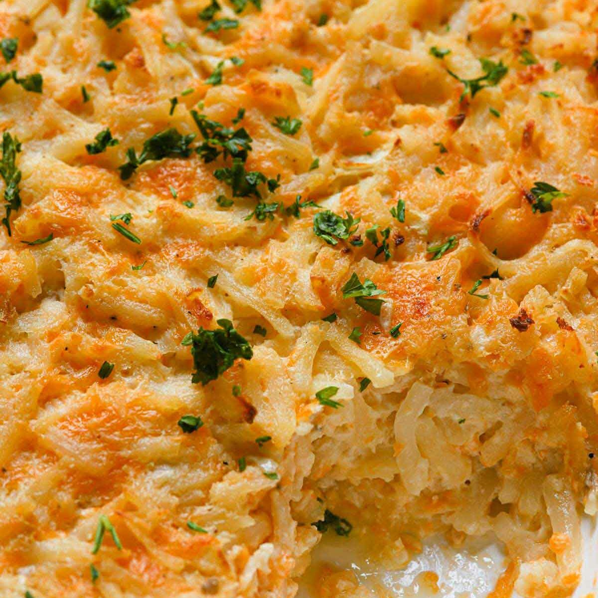 Easy Hashbrown Casserole - Brown Eyed Baker